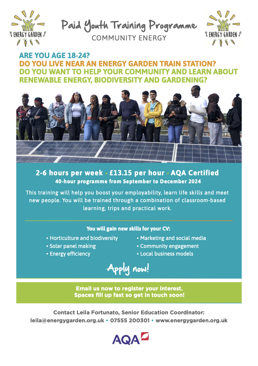 2024 Youth Training Programmes - Sign up Now! — Energy Garden