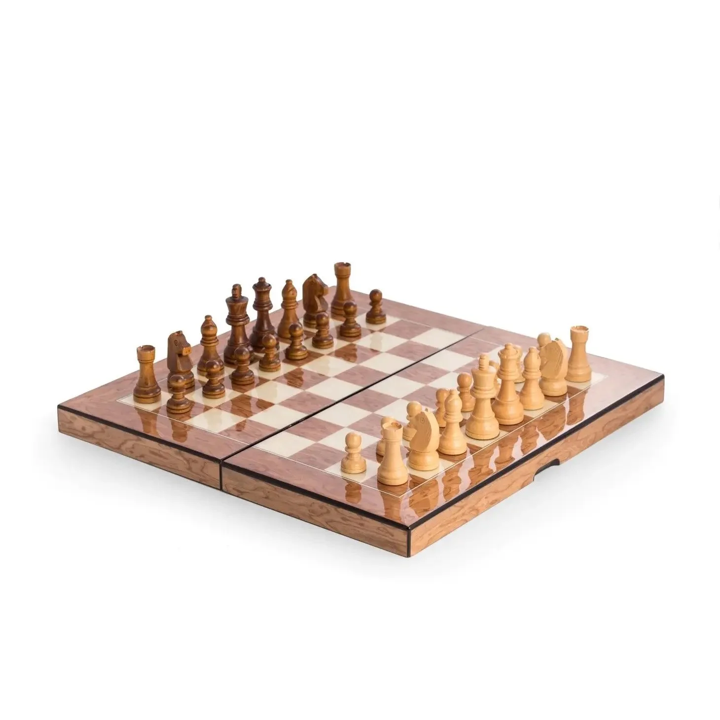 Inlaid Wood Chess, Backgammon and Checkers Set — Paradigm Texas