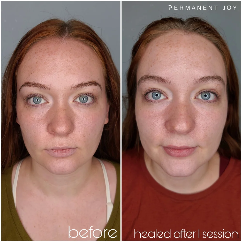 Before and after permanent makeup Seattle healed results — Permanent Joy