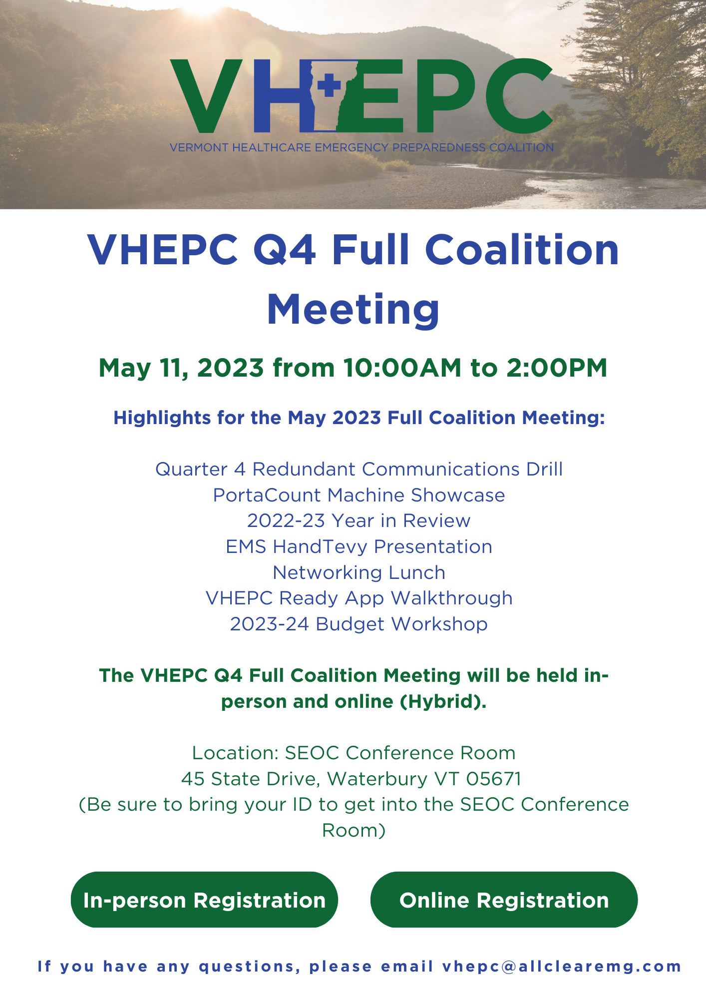 May 2023 Newsletter — Vermont Healthcare Emergency Preparedness Coalition