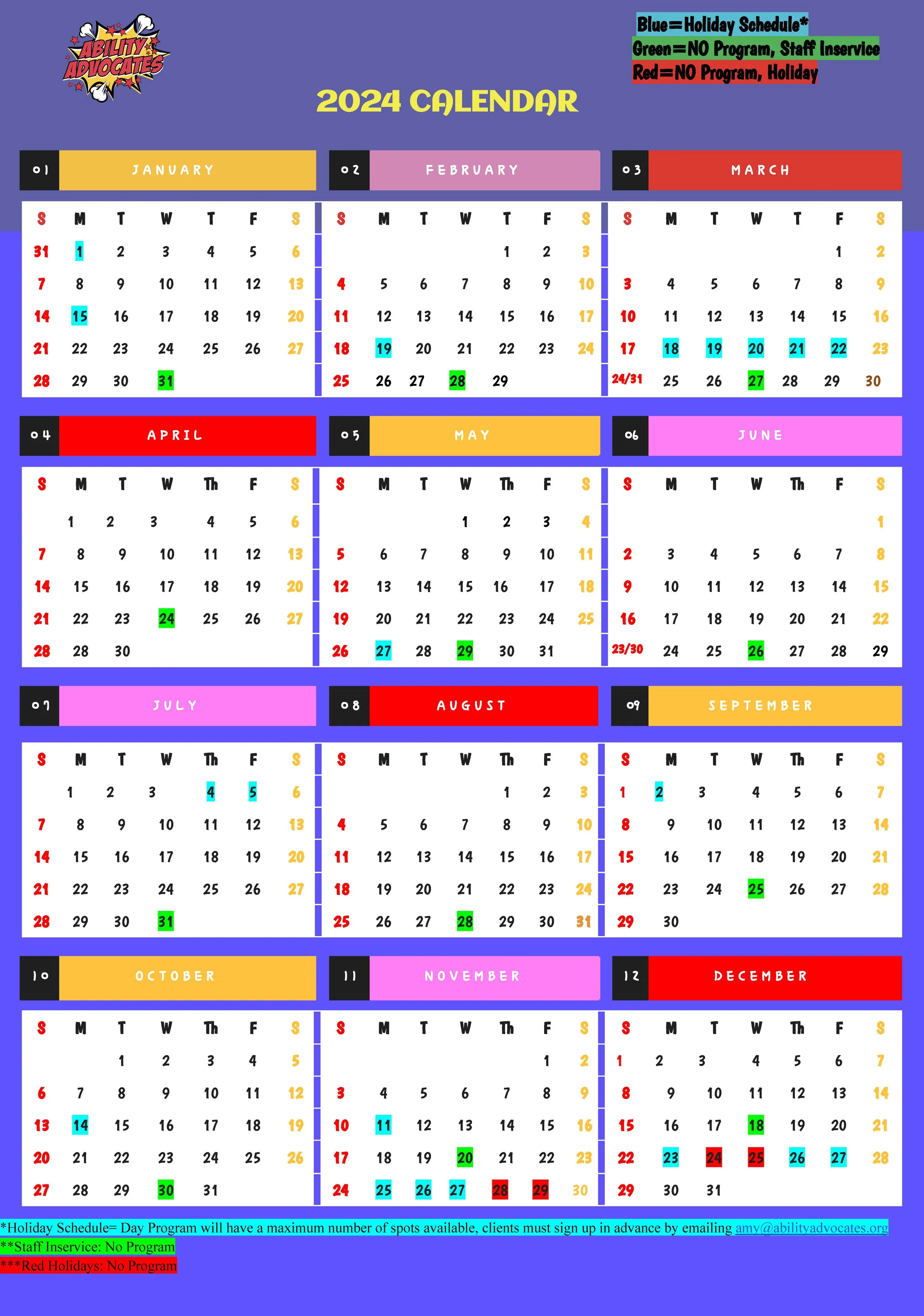 Schedule — Ability Advocates