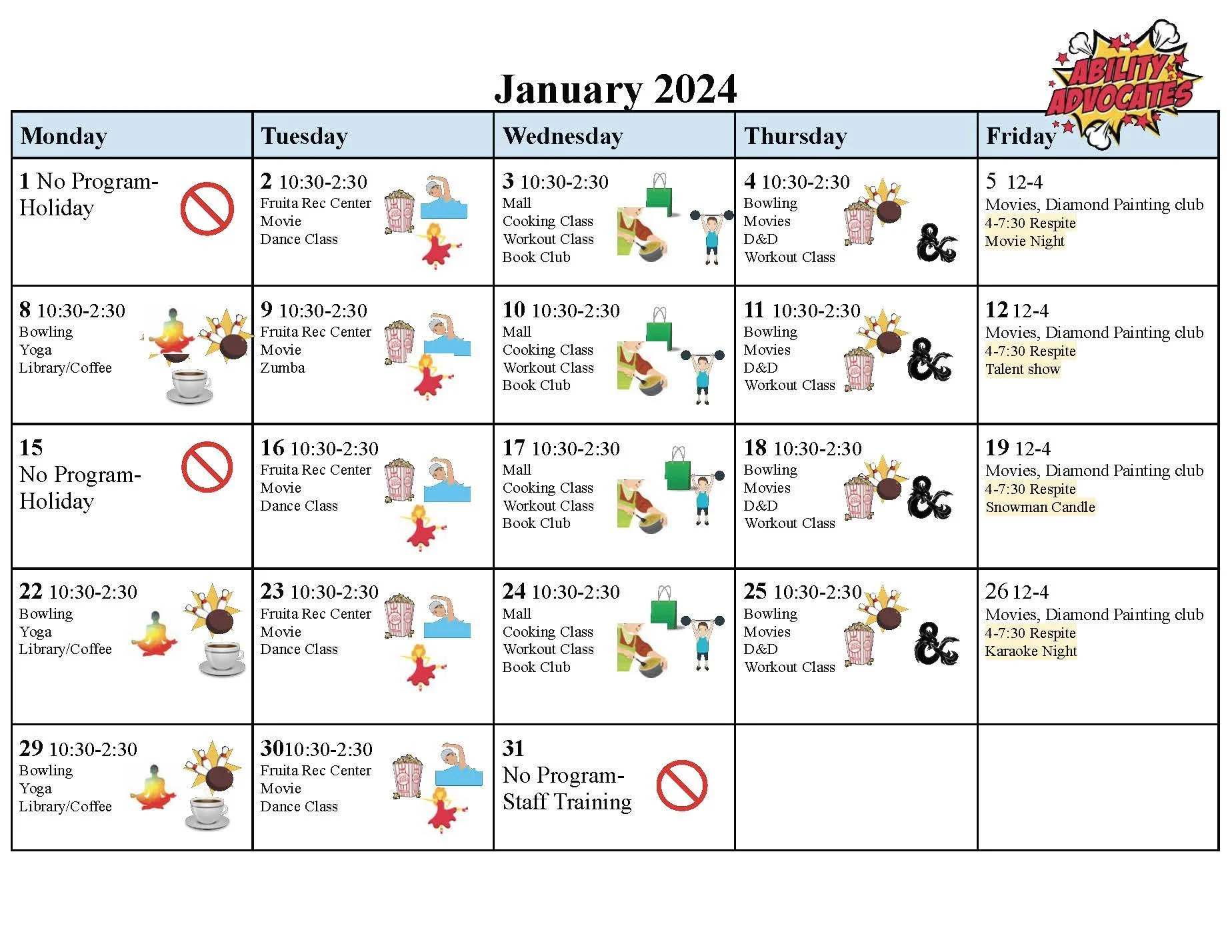 Calendar — Ability Advocates