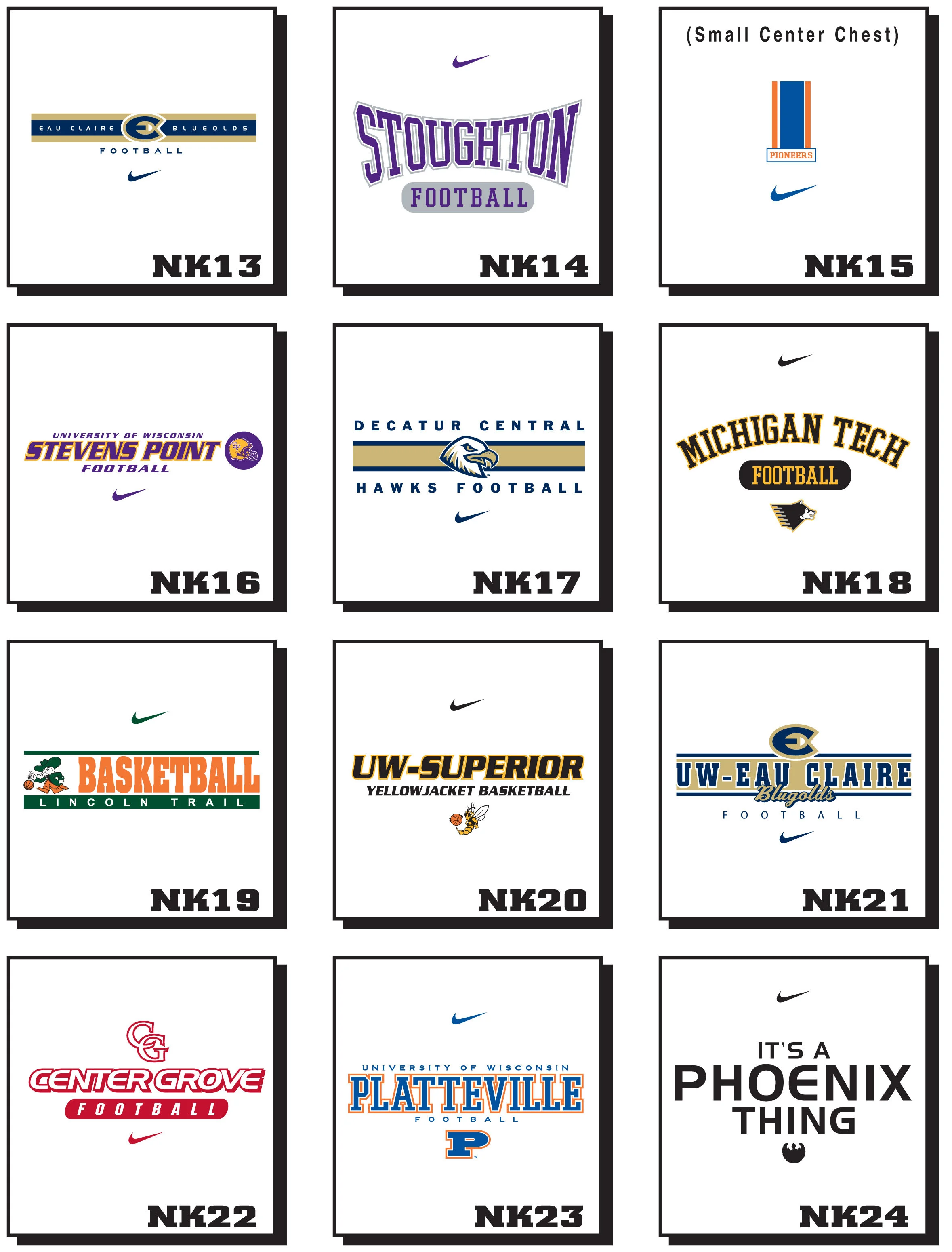 Nike Football Team Logos