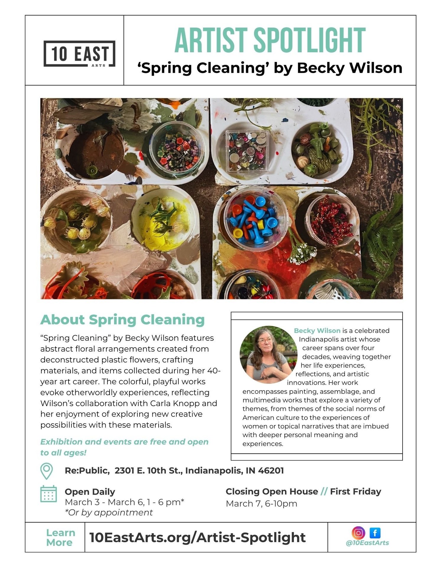 10 East Arts Artist Spotlight: Becky Wilson presenting 'Spring Cleaning ...