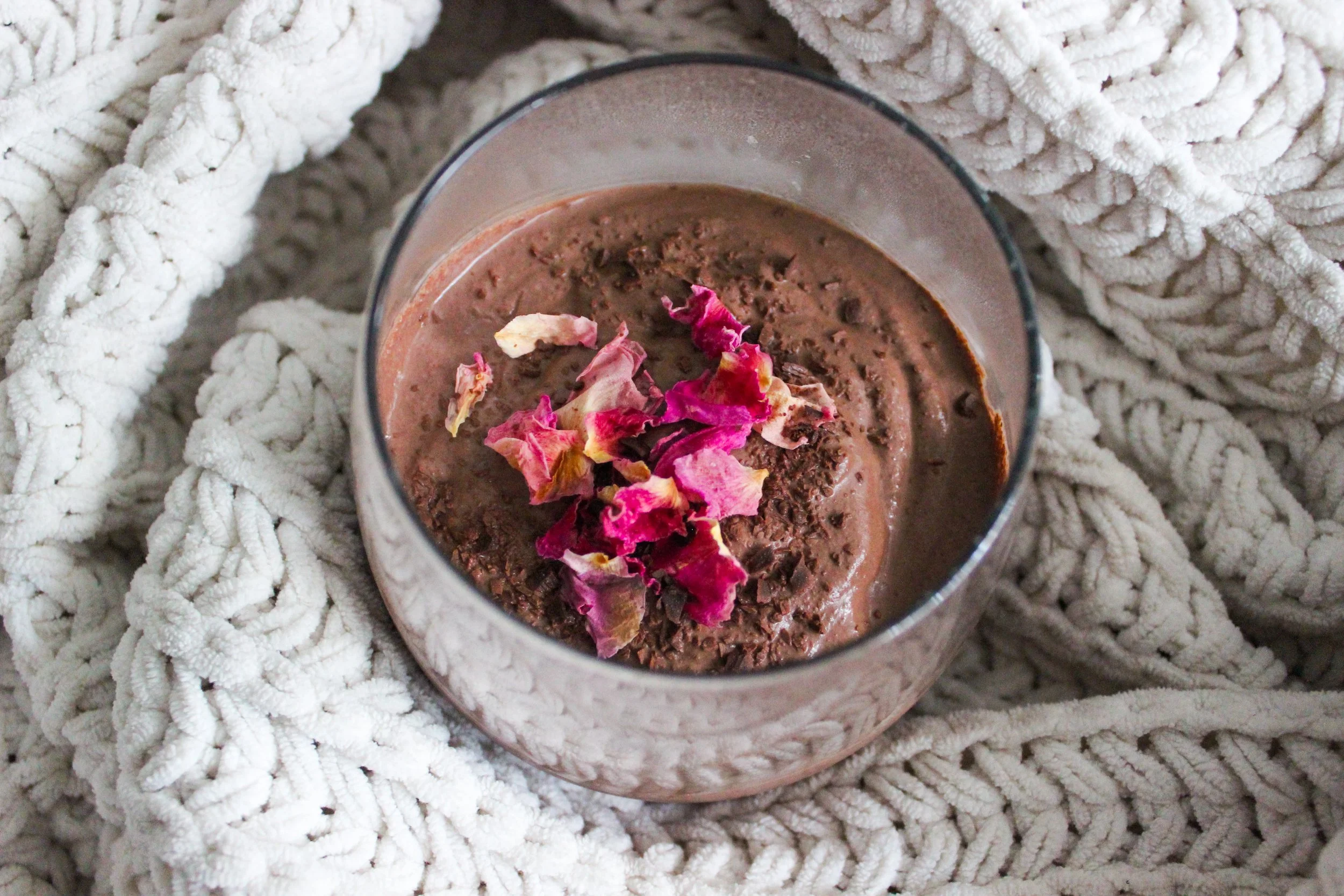 Dark Chocolate Rose Mousse - salt n sprinkles