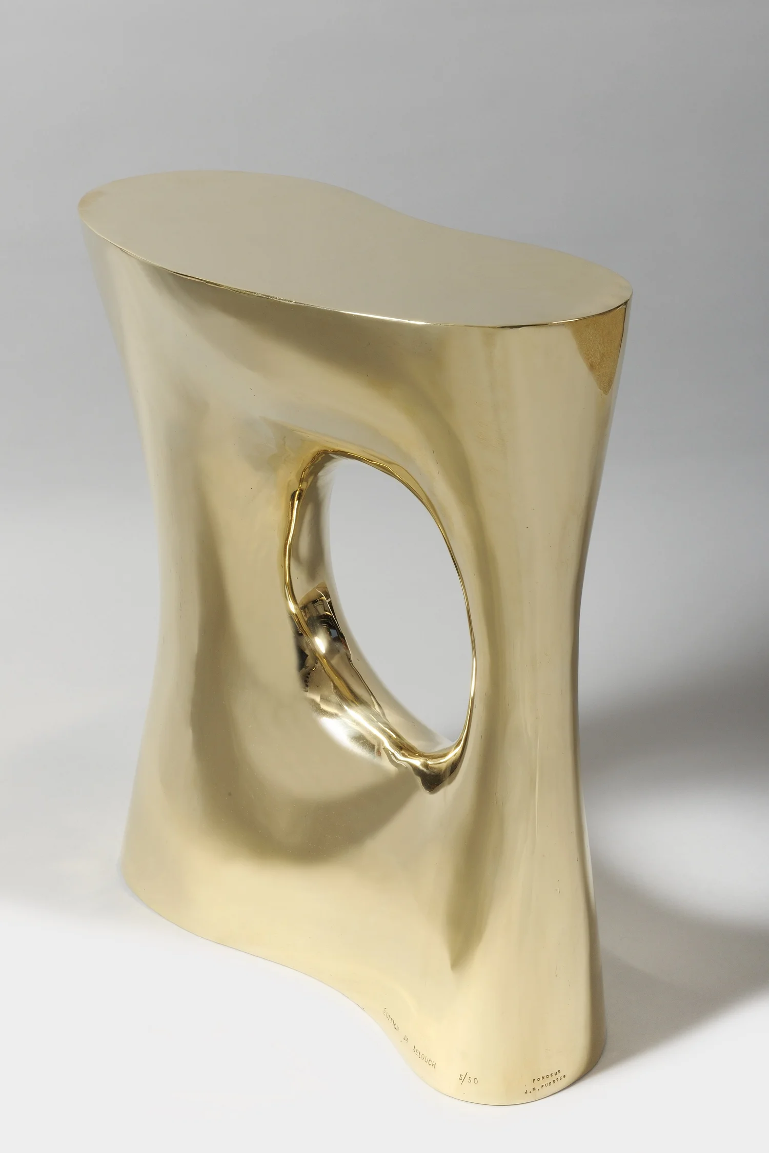 JM LELOUCH — Osselets en bronze poli — Galerie Jean-Marc Lelouch