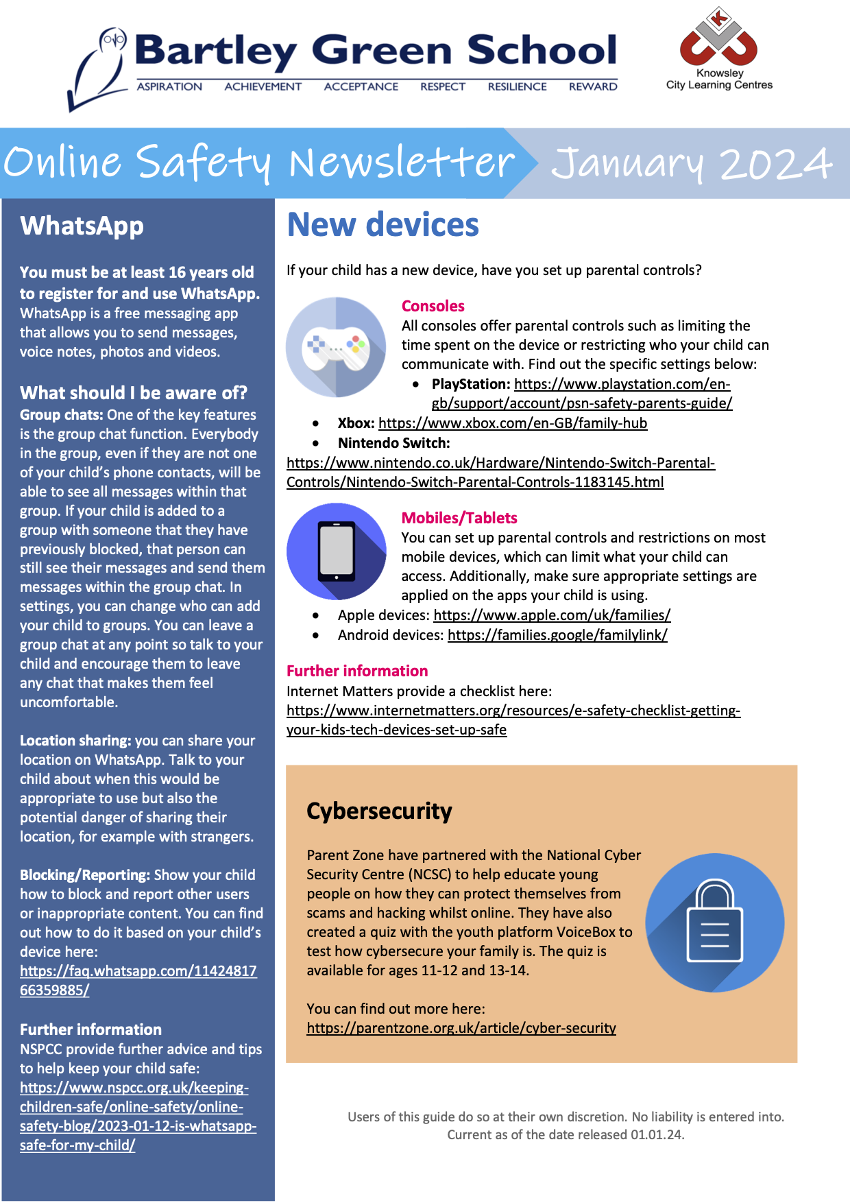 Safeguarding_newsletters — Bartley Green School