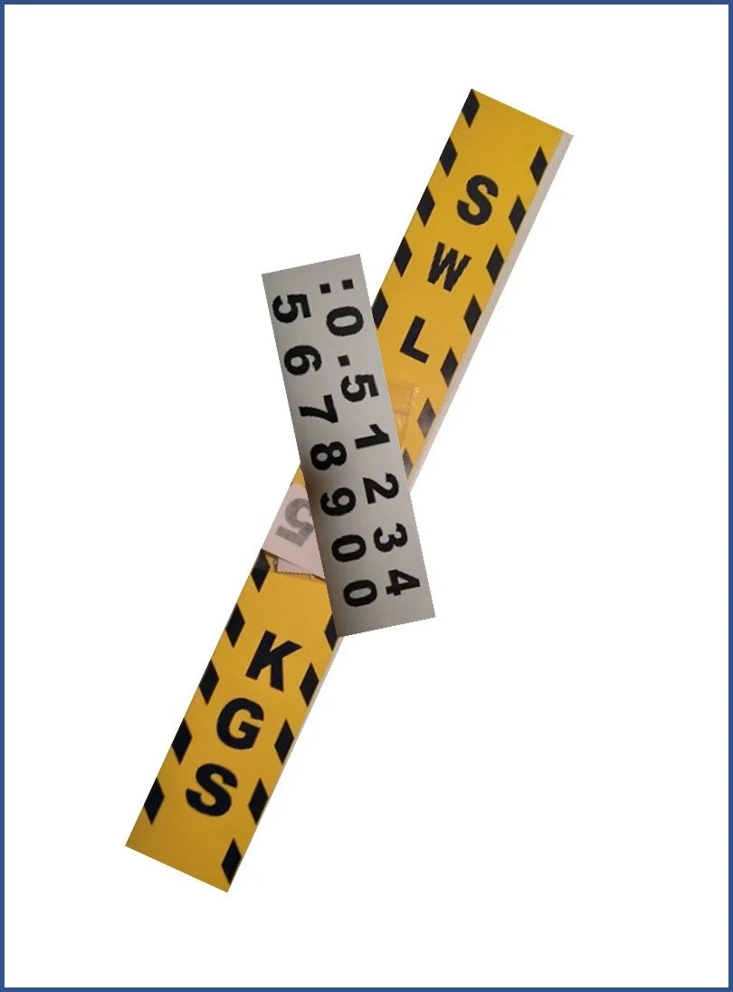 SWL Safe Working Load self adhesive stickers, decals and rigid signage ...
