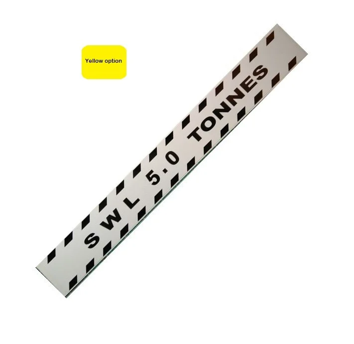 Jacking Beam SWL Sticker — MGS Products Ltd