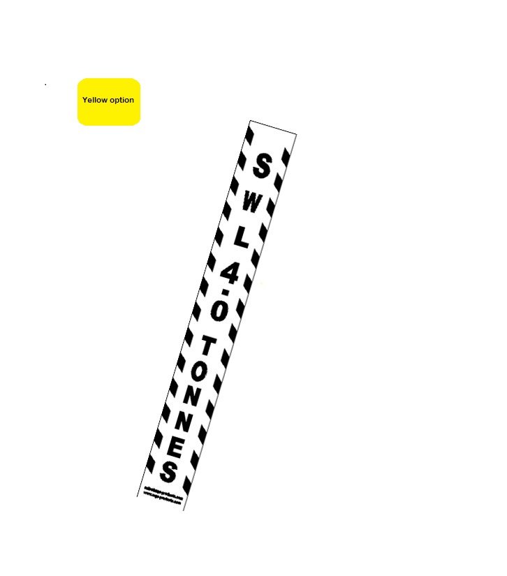 Small Universal Vertical KGS SWL Stickers — MGS Products Ltd