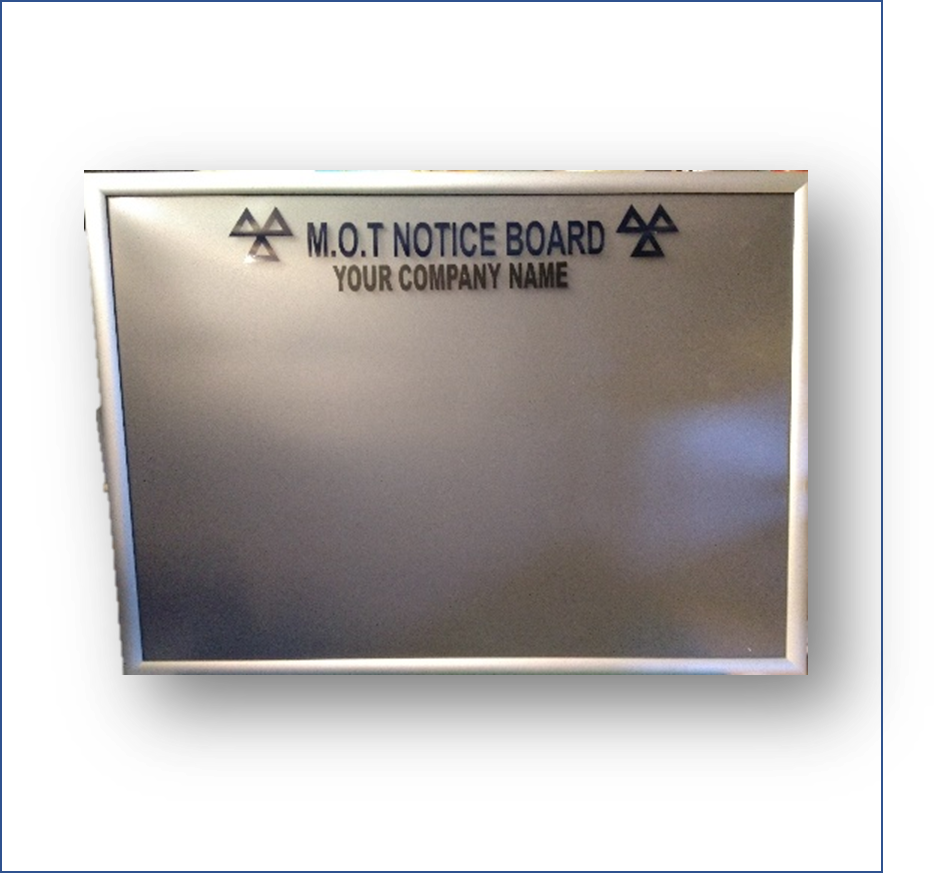 MOT Signs and MOT products. — MGS Products Ltd