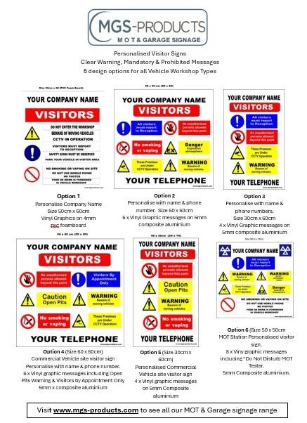 MOT & Garage Signage