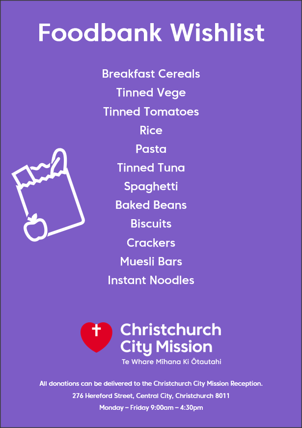 Christchurch City Mission Food banks — Christchurch City Mission