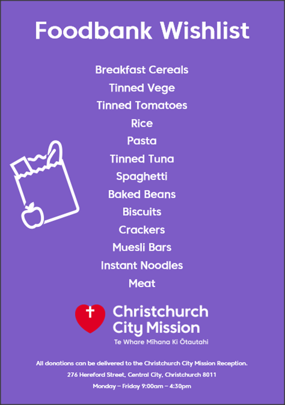 Christchurch City Mission Food banks — Christchurch City Mission