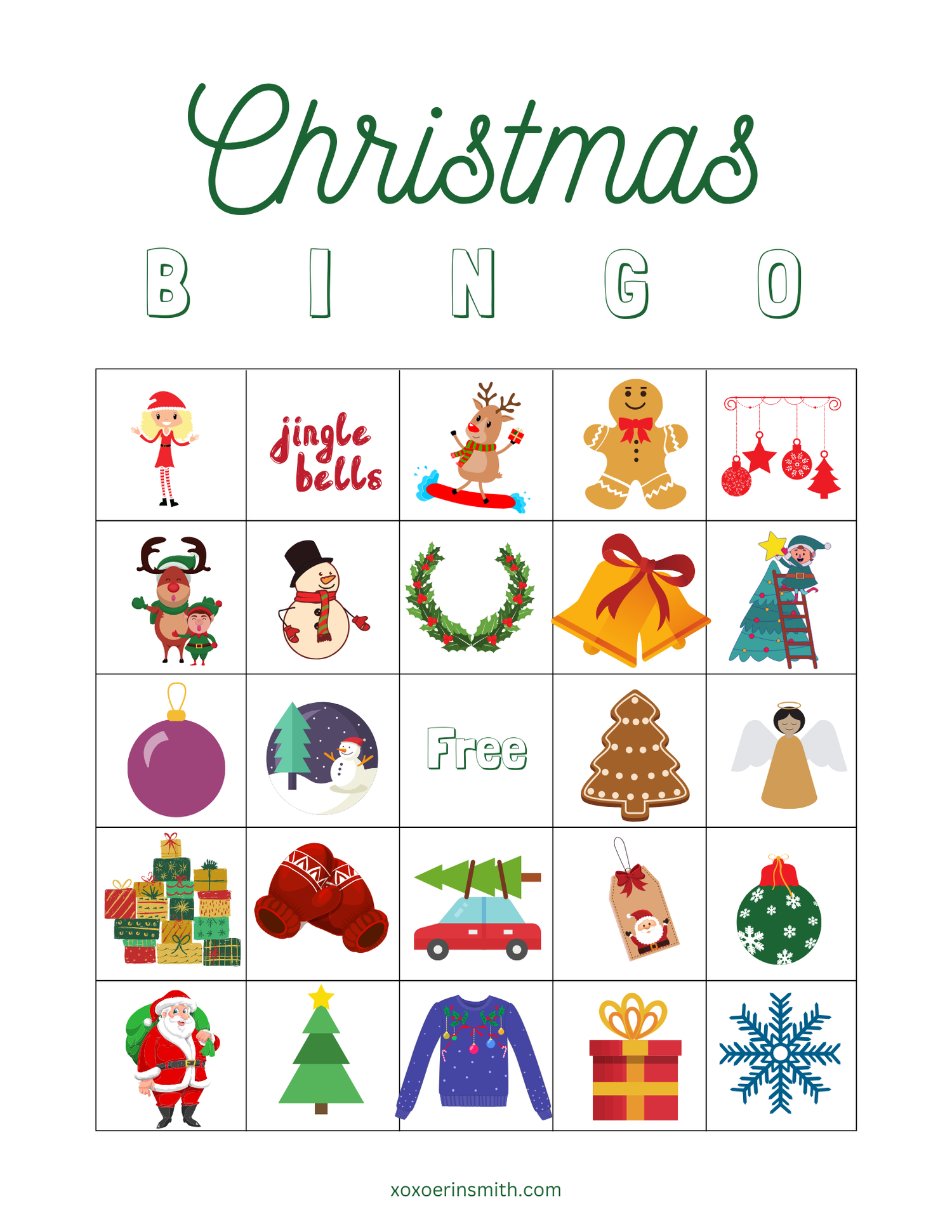 Free Christmas Movie Bingo Printable - Holiday Family Fun ...