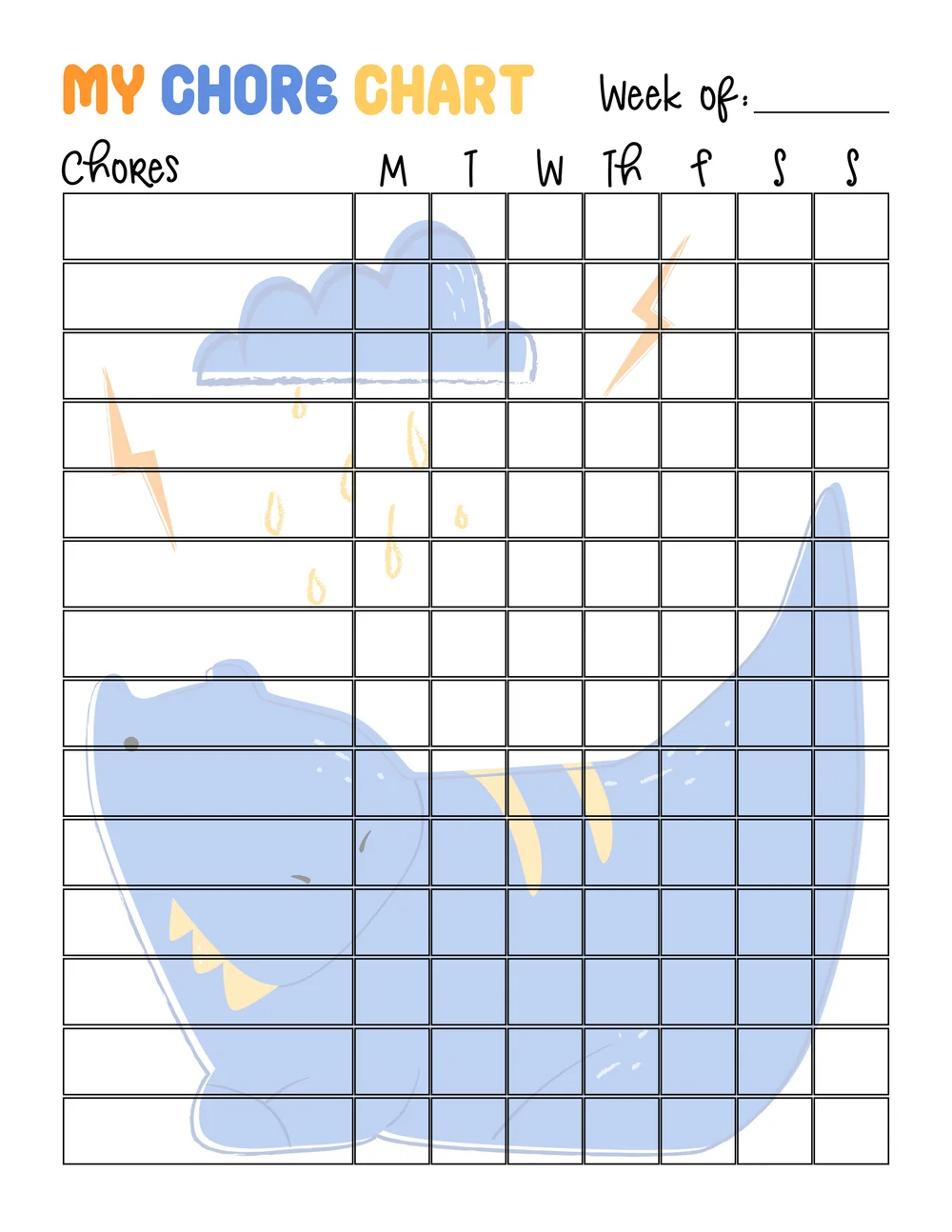 Dinosaur Chore Chart and Reward Printable Free Templates ...