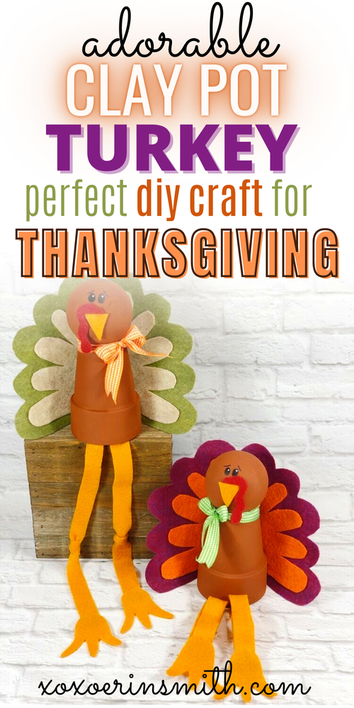 Thanksgiving Clay Pot Turkey Easy DIY Craft for Kids — xoxoerinsmith.com