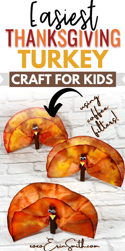 Coffee Filter Turkey Craft Thanksgiving — xoxoerinsmith.com