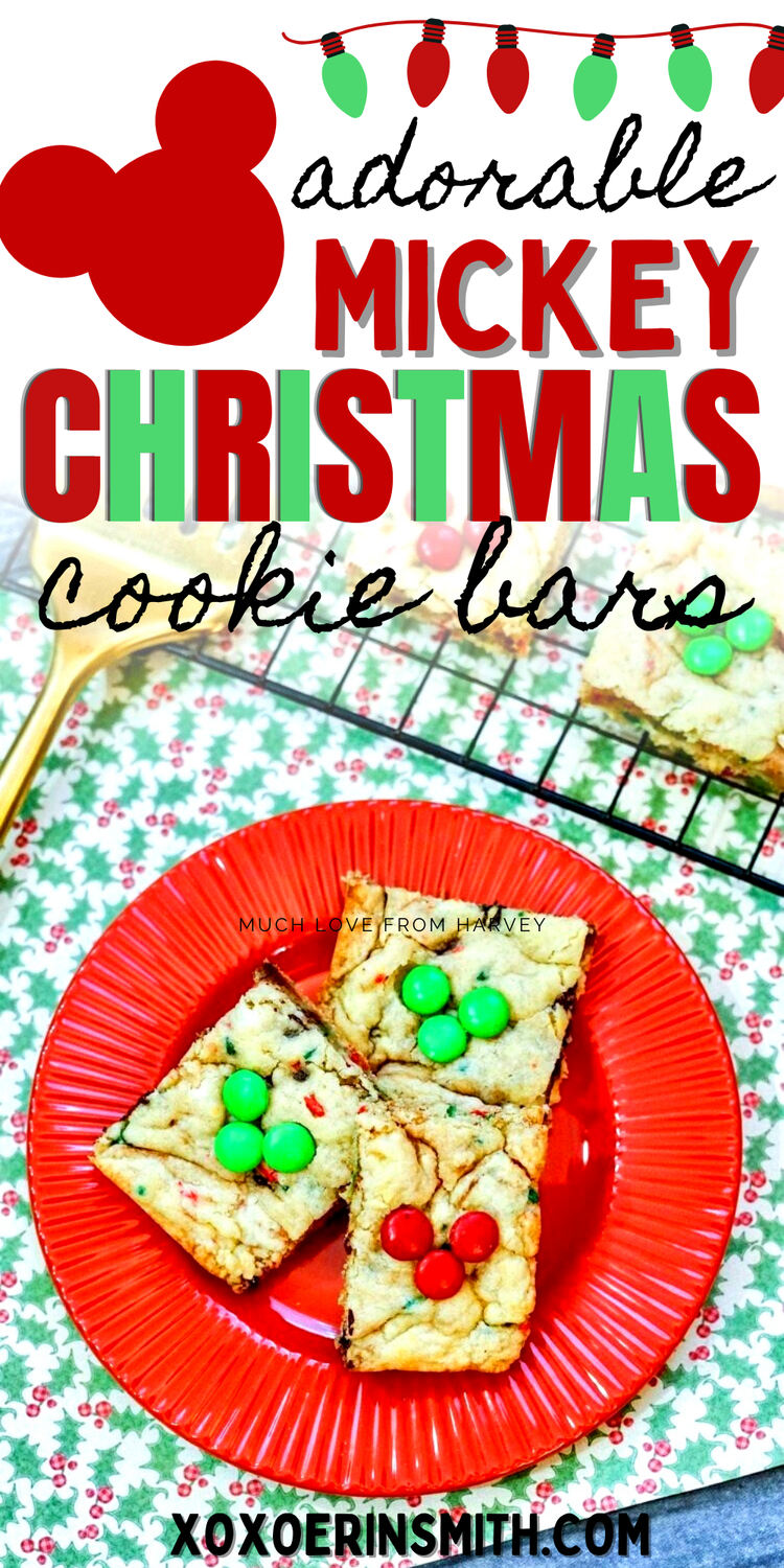 Easy Christmas Mickey Mouse Cookie Bars: Disney Magic Recipe ...