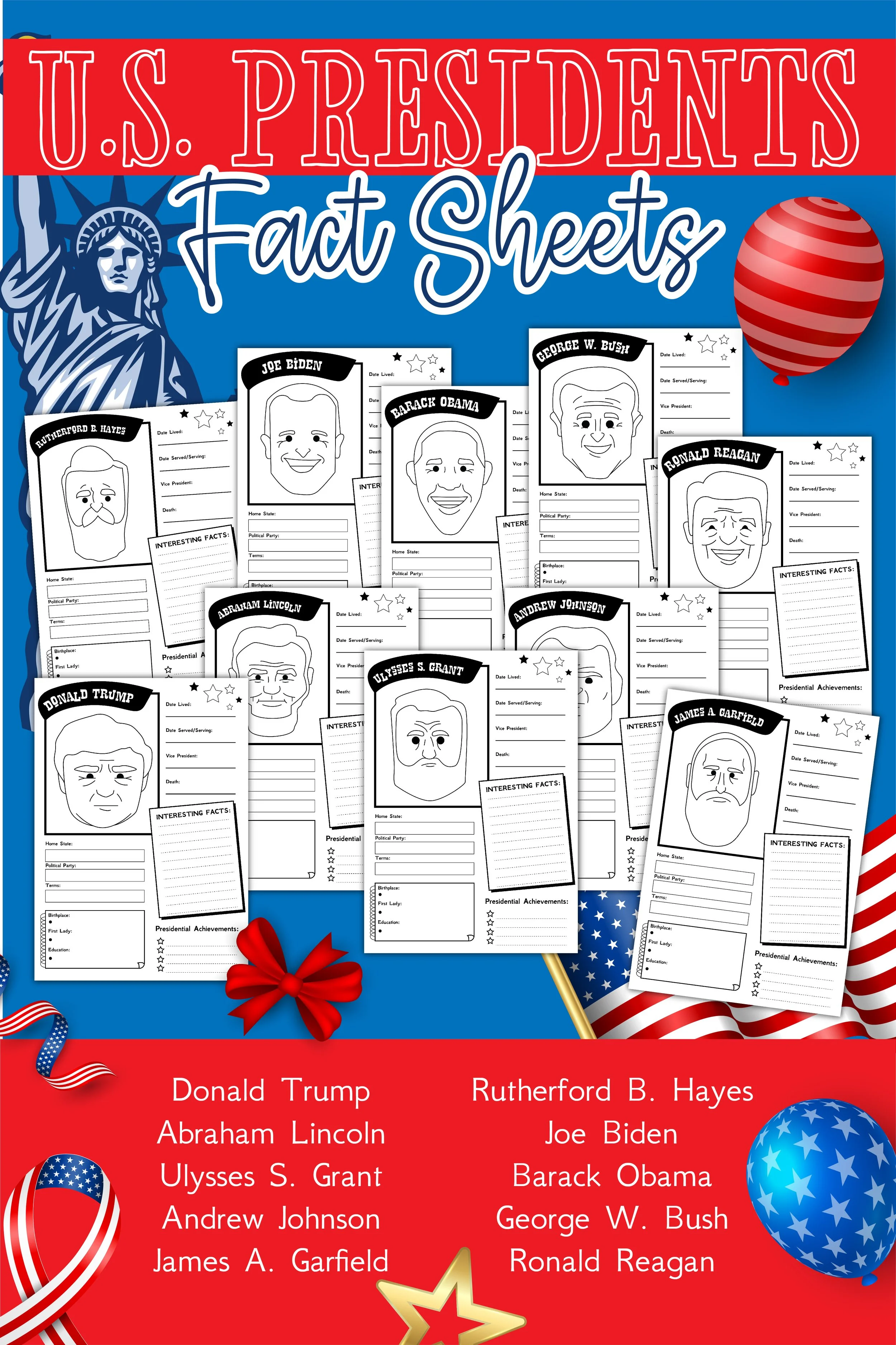 President's Day Printables and FREE Activities for Kids — xoxoerinsmith.com