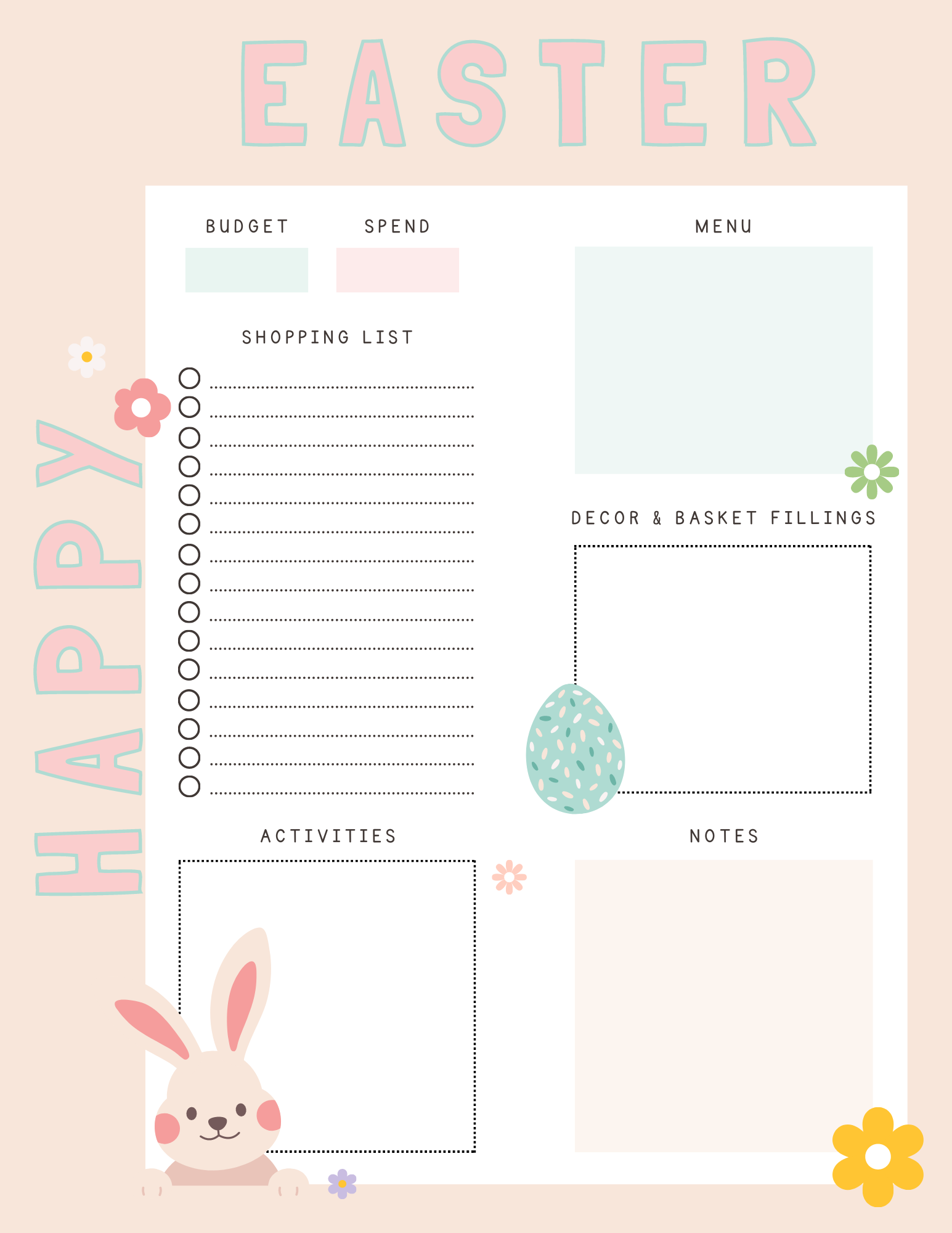 FREE Easter Party Planner Printables — xoxoerinsmith.com
