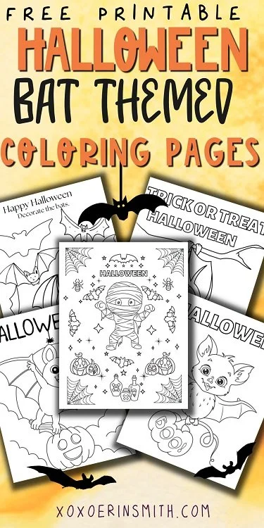 Bat Themed Free Halloween Coloring Pages Printable — xoxoerinsmith.com
