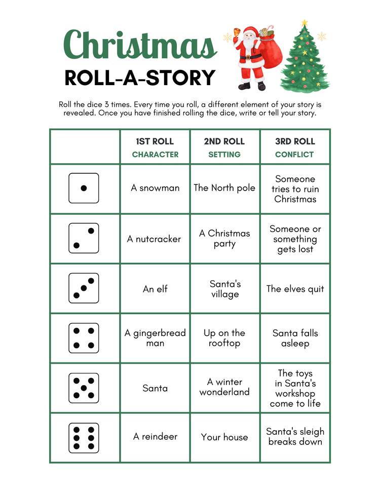 Free Christmas Dice Game Printable Fun for Kids (And Adults ...