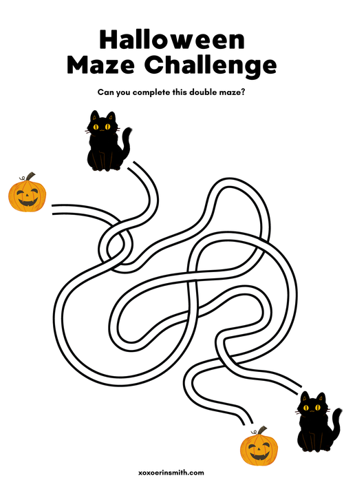 Printable Halloween Maze Printable Worksheets for Kids — xoxoerinsmith.com