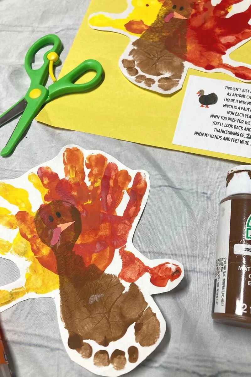 Free Kids Handprint Easy Turkey Craft for Thanksgiving — xoxoerinsmith.com