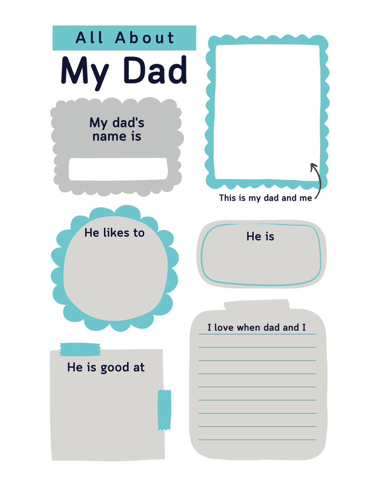 12 All About My Dad Father's Day Printables — xoxoerinsmith.com