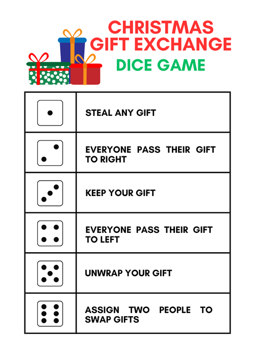 Free Christmas Dice Game Printable Fun for Kids (And Adults ...