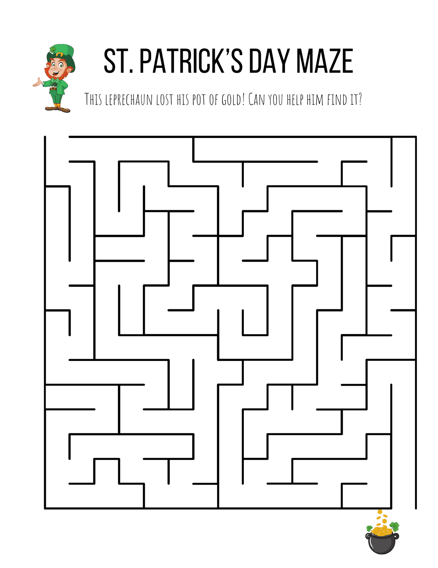 FREE St. Patrick's Day Worksheets for Kindergarten — xoxoerinsmith.com