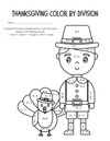 Color by Division Thanksgiving Free Math Worksheets — xoxoerinsmith.com
