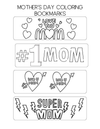 14 Cute Mother's Day Bookmark Gift Printable to Color Templates ...