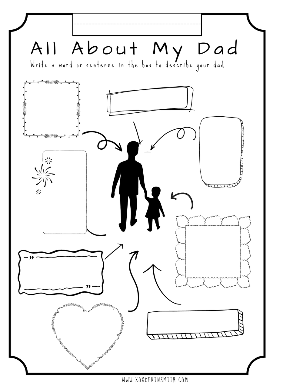 12 All About My Dad Father's Day Printables — xoxoerinsmith.com