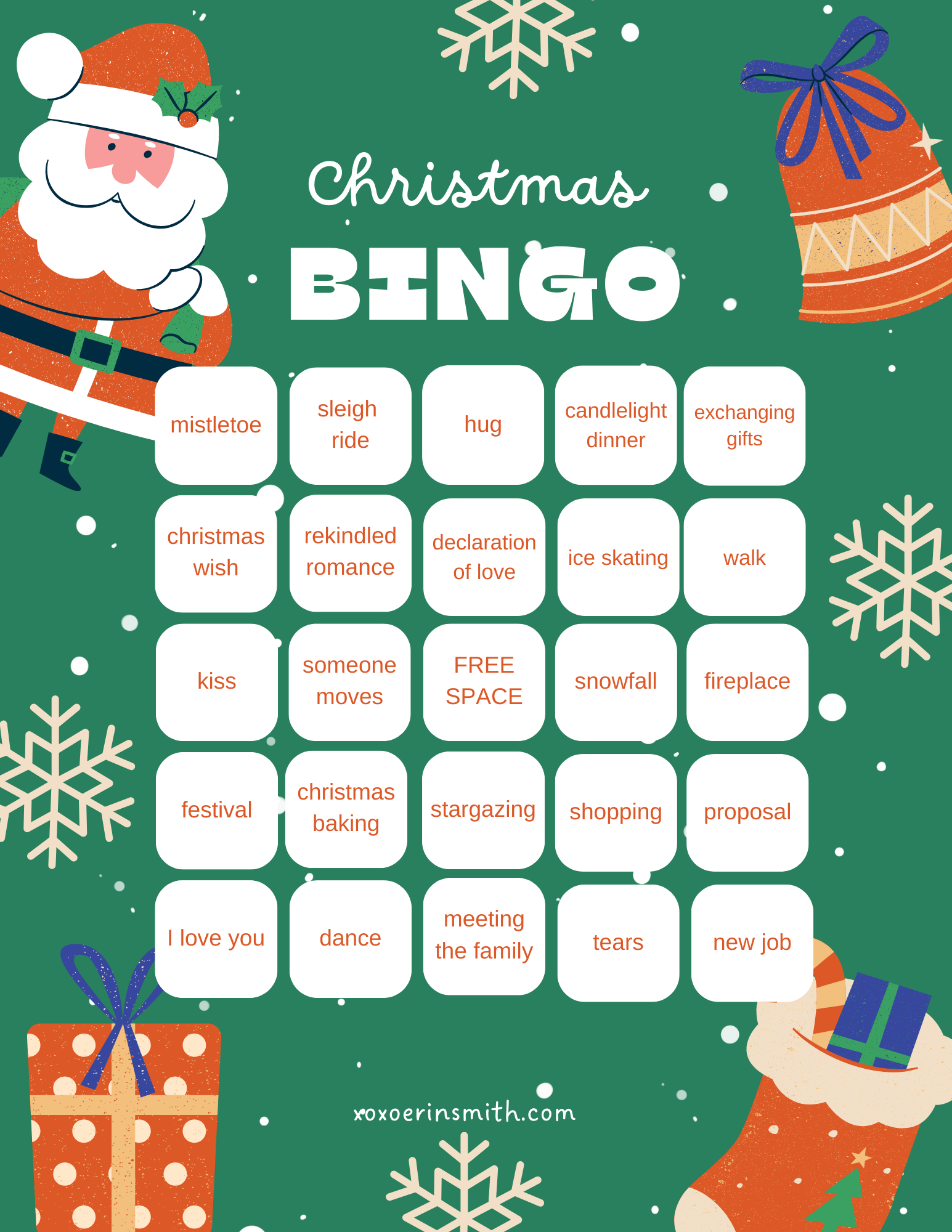 Free Christmas Movie Bingo Printable - Holiday Family Fun ...