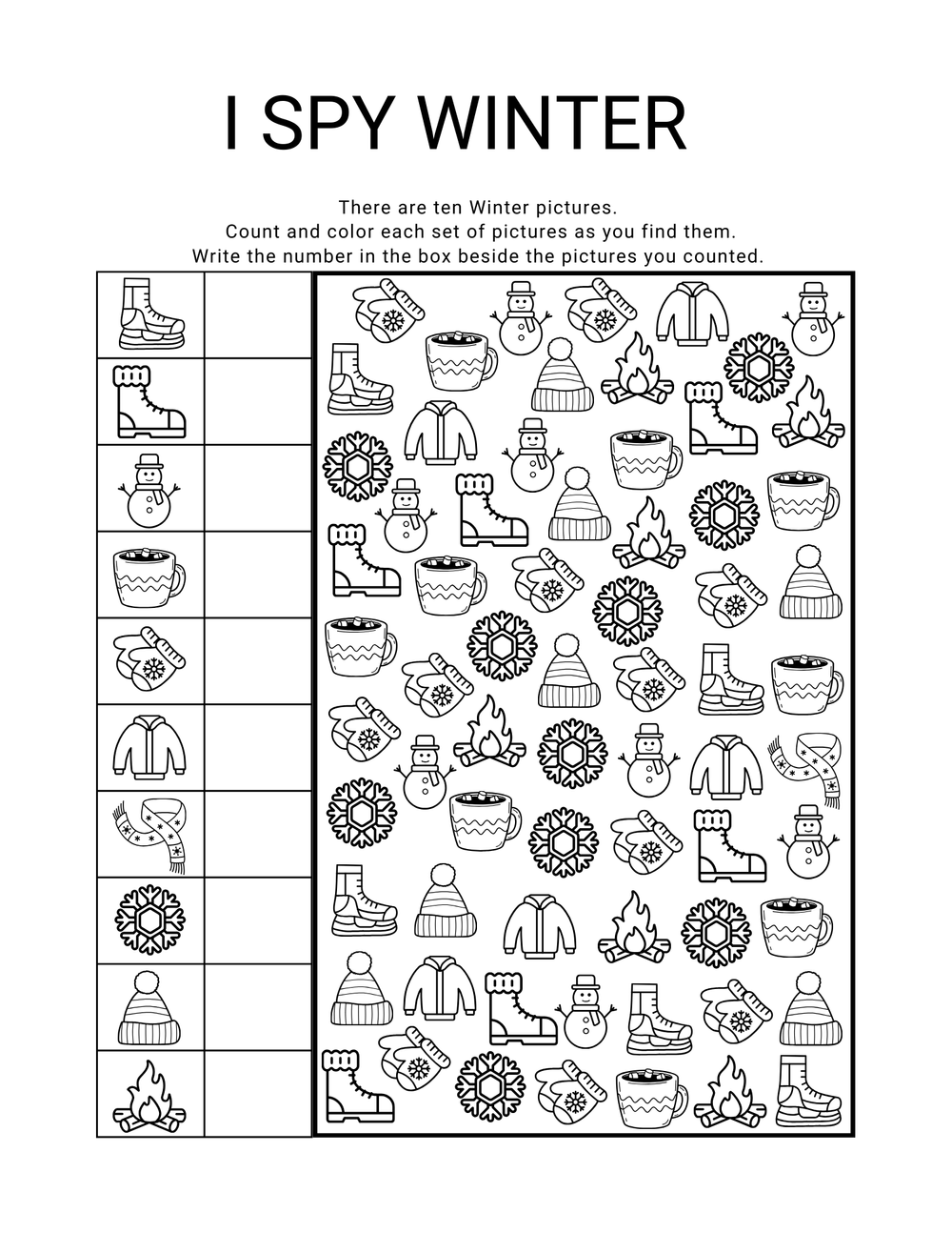 Free Winter I Spy Printable Activity Game for Kids — xoxoerinsmith.com
