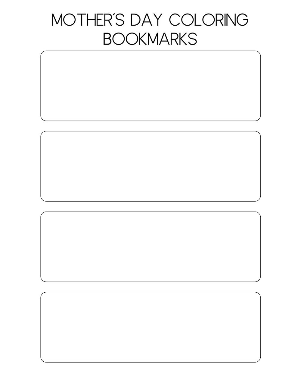 14 Cute Mother's Day Bookmark Gift Printable to Color Templates ...