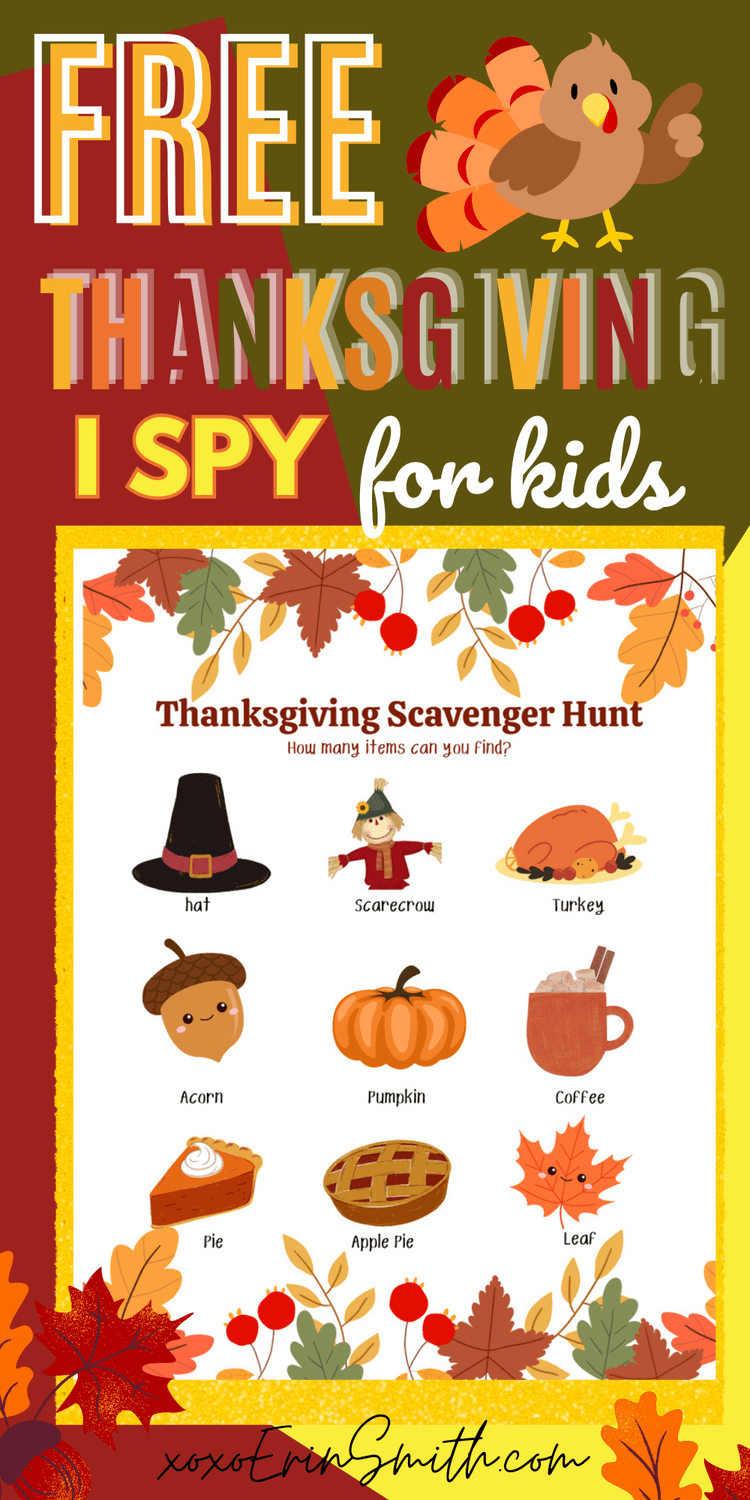 Entertaining Thanksgiving Fun: I Spy Scavenger Hunt Printable Games for ...