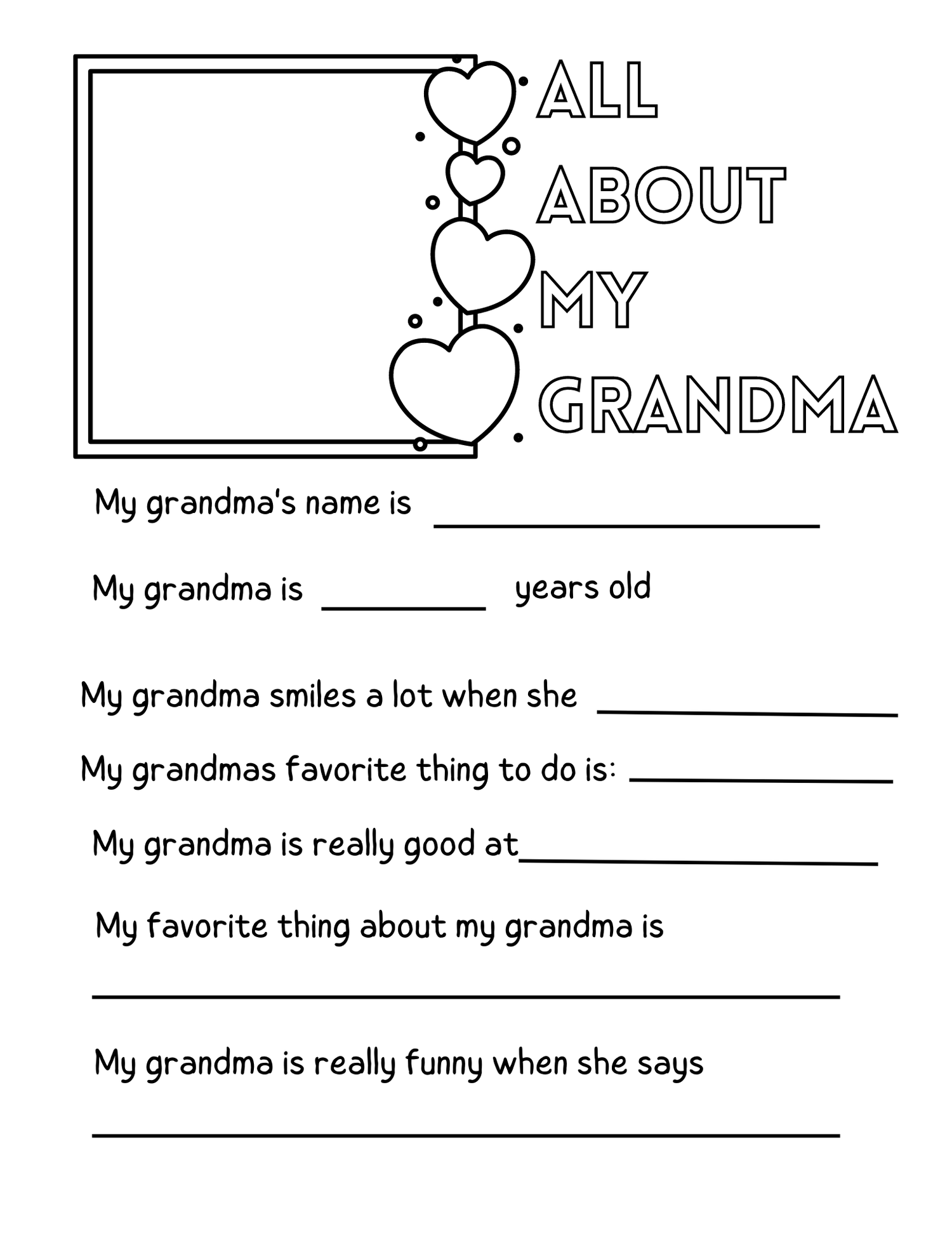 6 Free Questionnaires for Grandma Mother's Day Printables ...