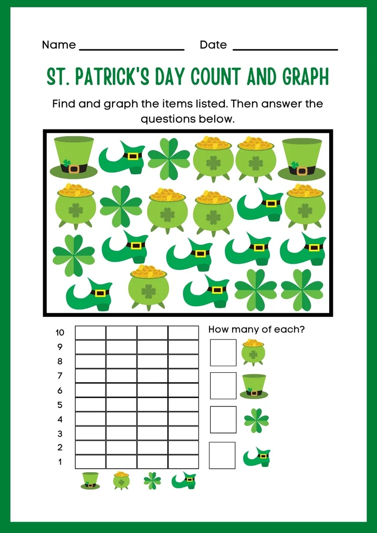 FREE St. Patrick's Day Worksheets for Kindergarten — xoxoerinsmith.com