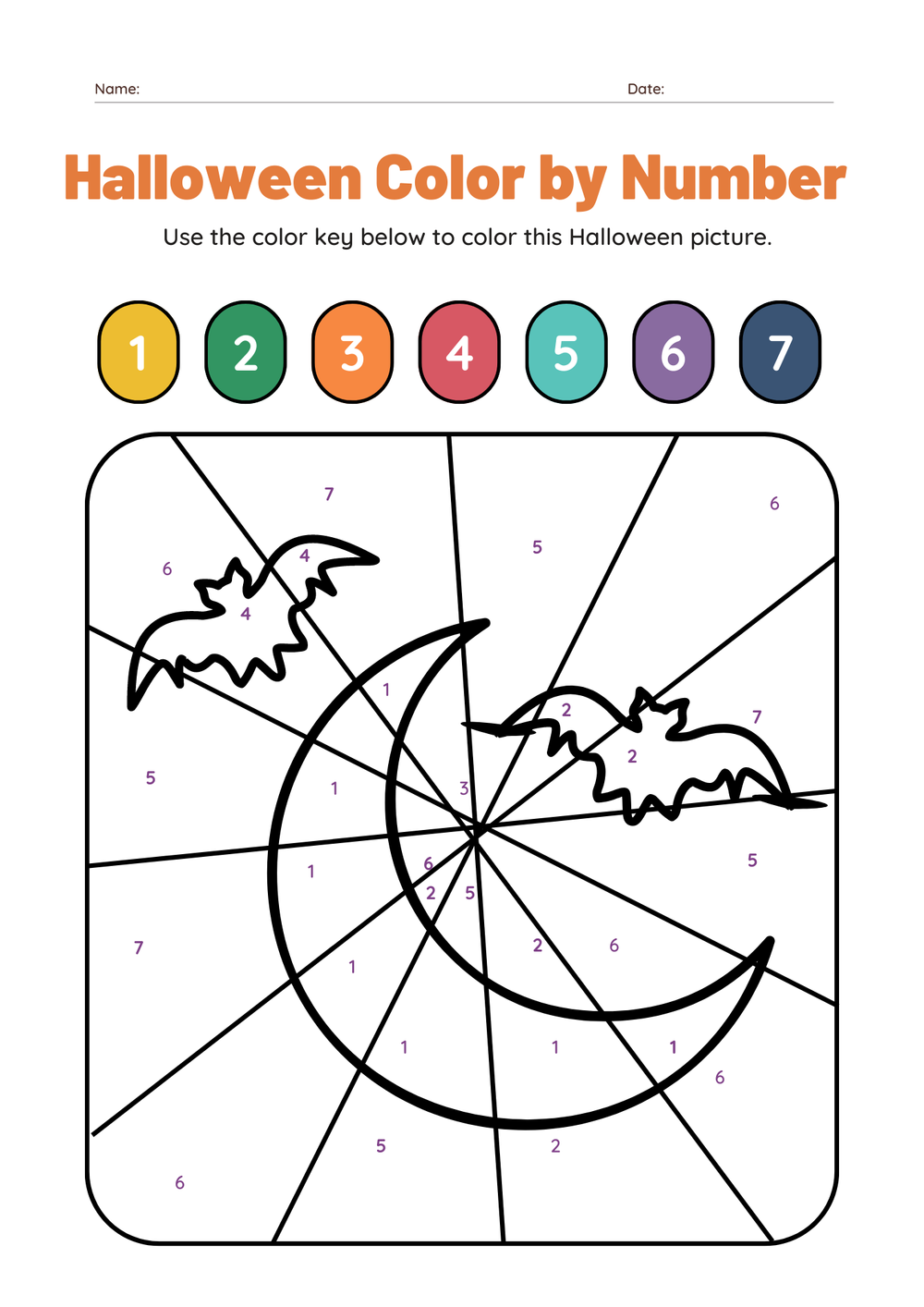 10 Halloween Color by Number Printable Worksheets FREE — xoxoerinsmith.com