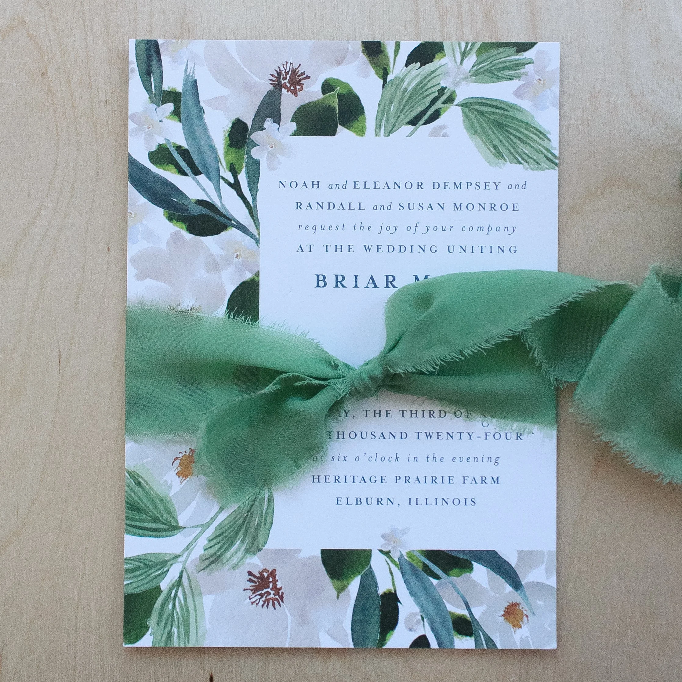 Silk Ribbon - Spring Green // 4 yards — Clover & Lamb