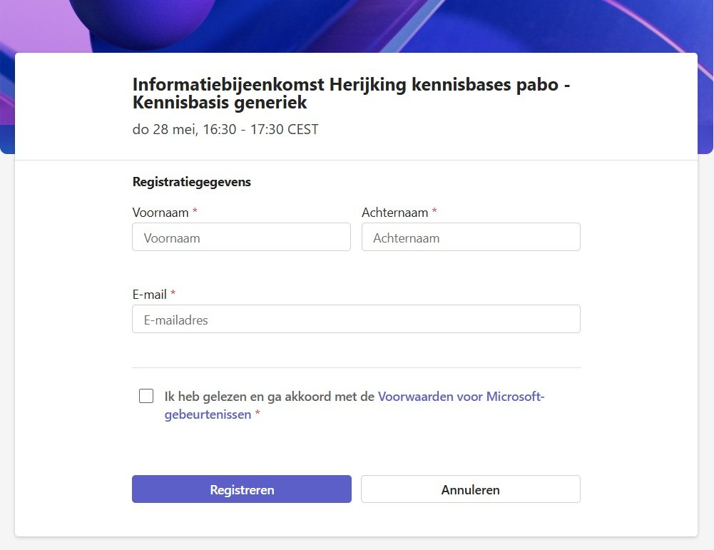 Herijking kennisbases pabo — 10voordeleraar