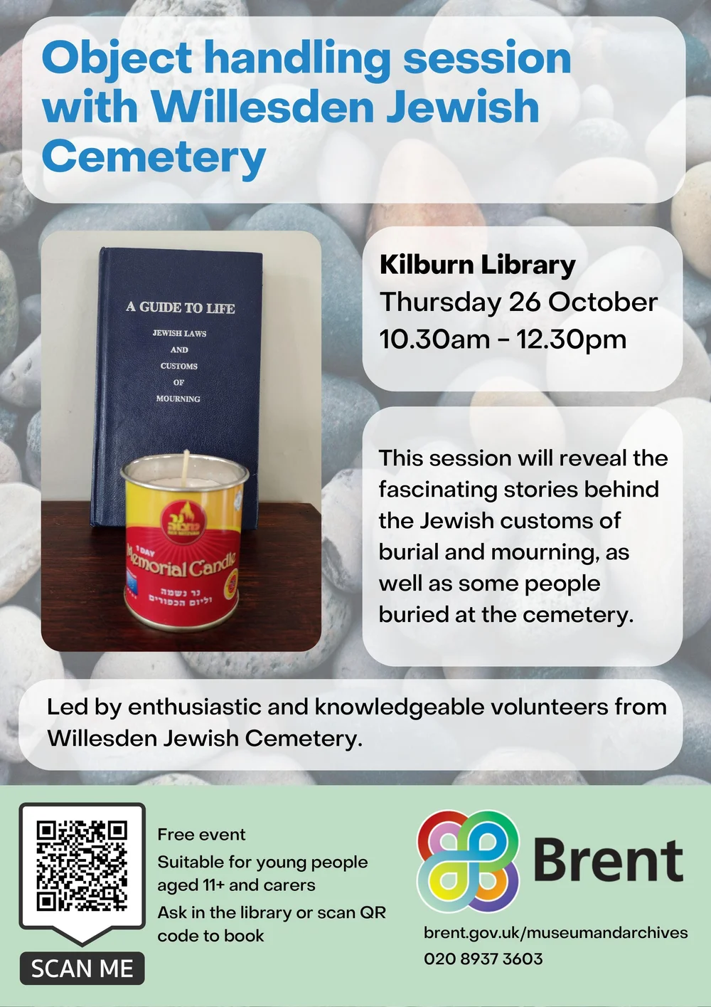 Object Handling session at Kilburn Library — Willesden Jewish Cemetery