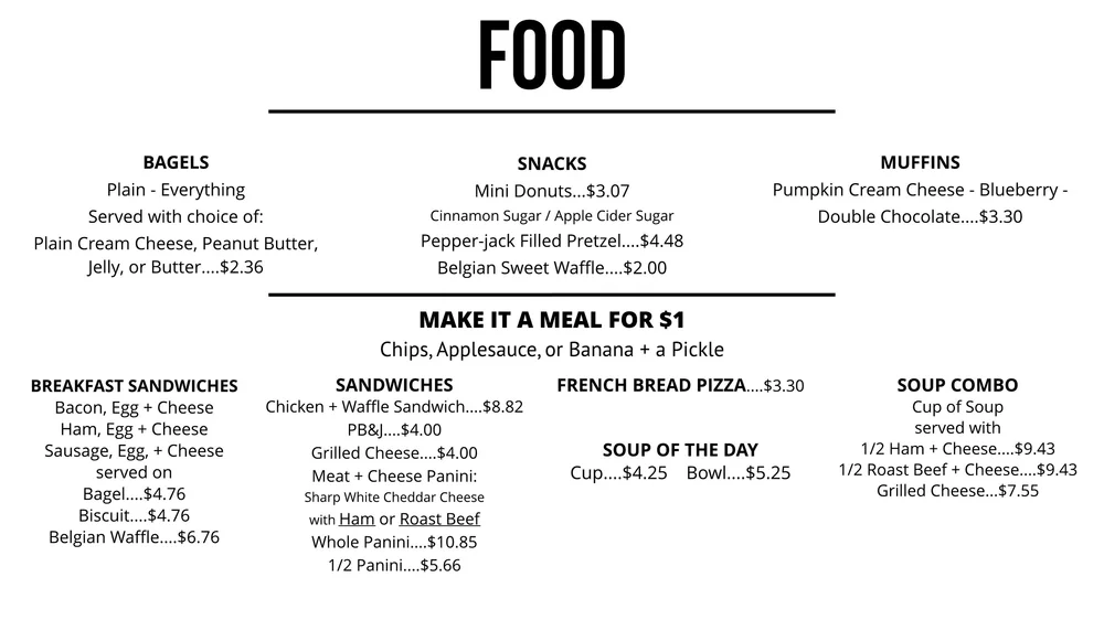 Menu — The Well