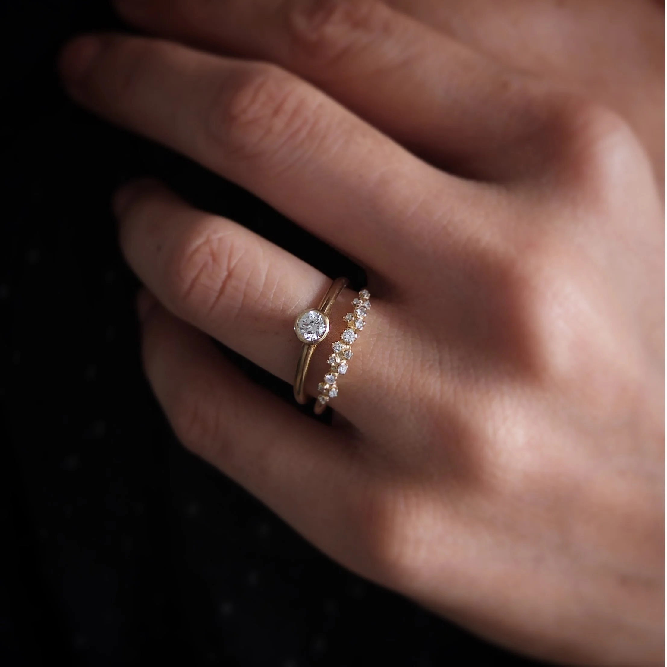 Five Diamond Ring - R054 — N+A - Handmade Fine Jewelry in NYC