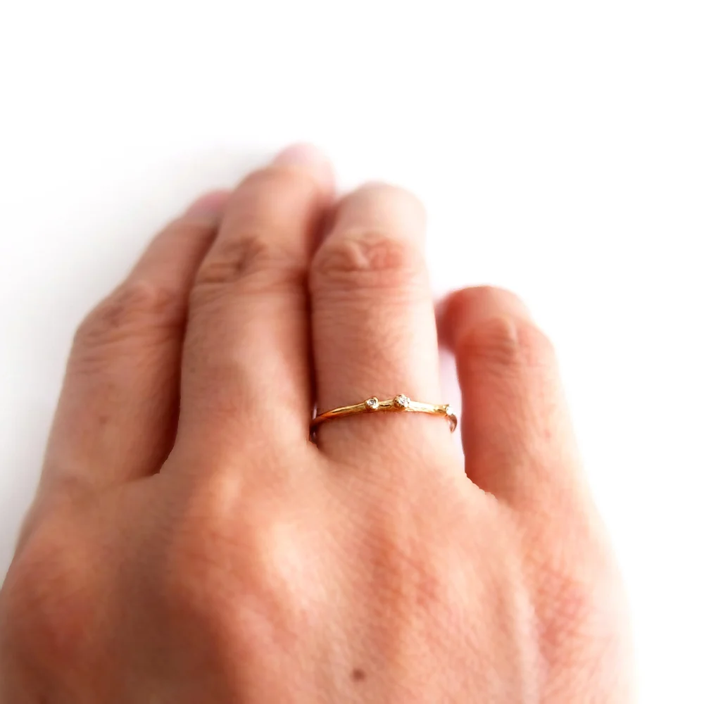 Five Stars Diamond Ring - R130 — N+A - Handmade Fine Jewelry in NYC