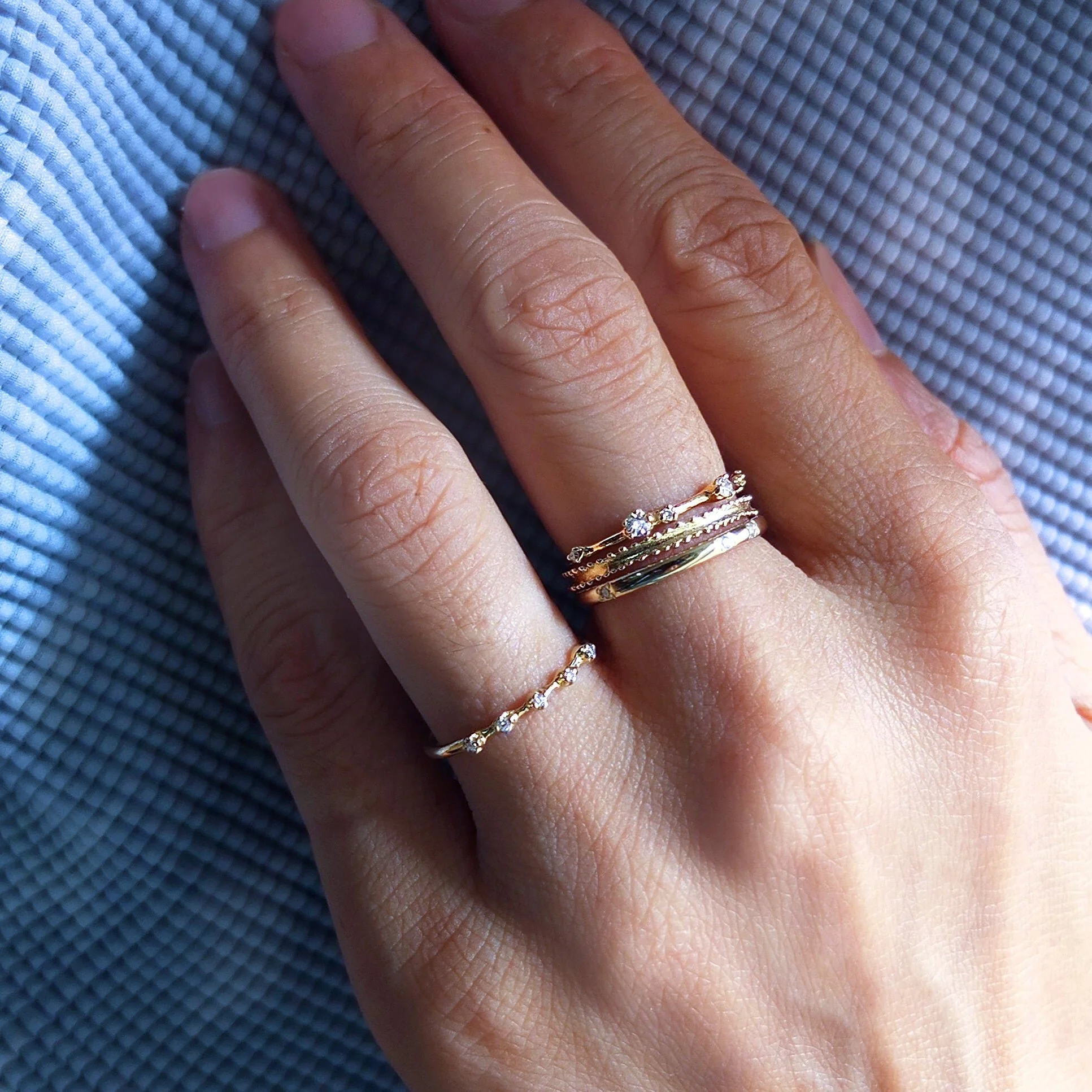 Stardust Diamond Ring - R115 — N+A - Handmade Fine Jewelry in NYC