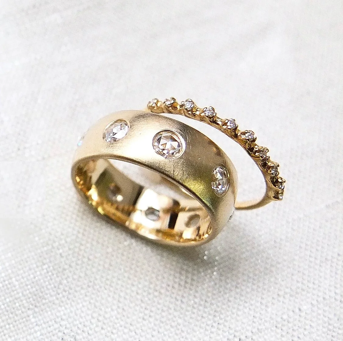 Rose Bush Ring with Rose Cut Diamond - R153 — N+A - Handmade Fine ...